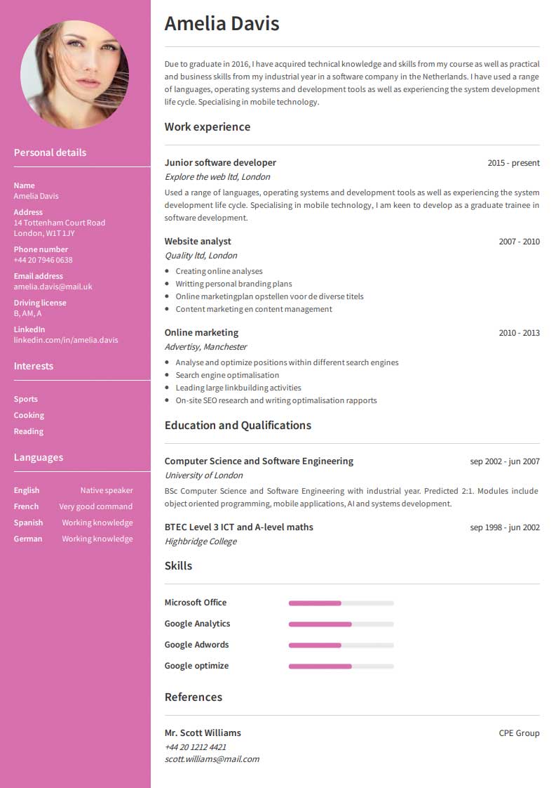 Contoh & Template CV untuk semua pekerjaan - CVMaker.co.id