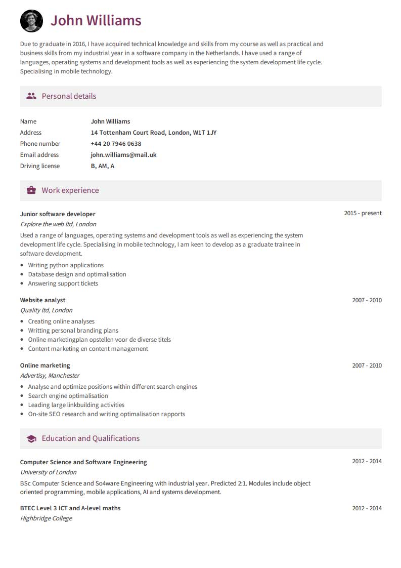 Buat CV profesional Anda secara online dengan mudah - CVMaker.co.id