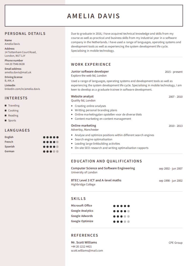 Contoh & Template CV untuk semua pekerjaan - CVMaker.co.id